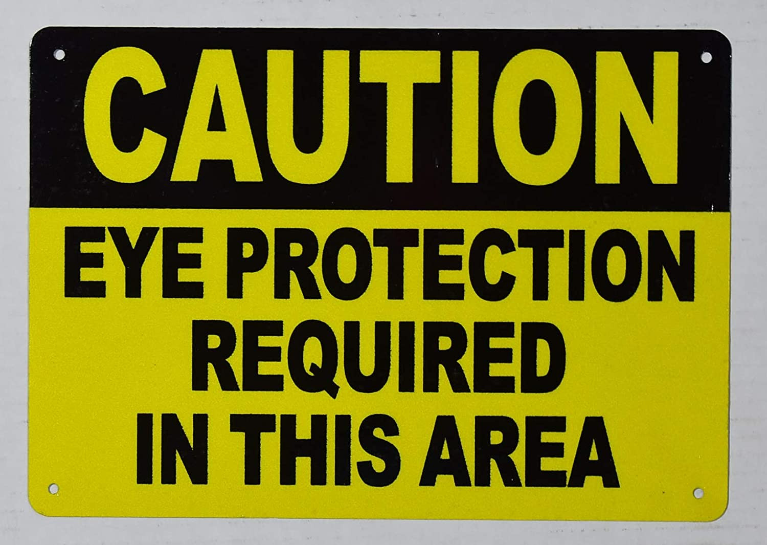 Caution Eye Protection Requi in This Area Sign