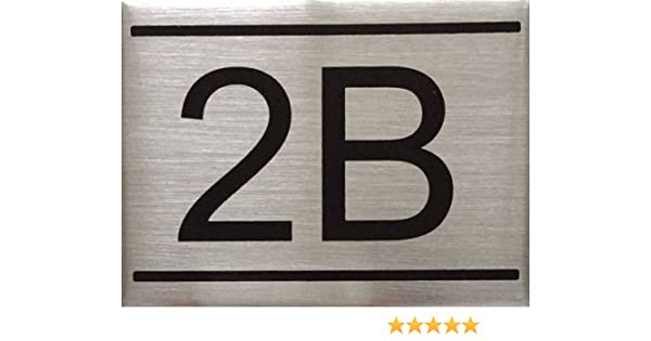 APARTMENT NUMBER SIGN -2B