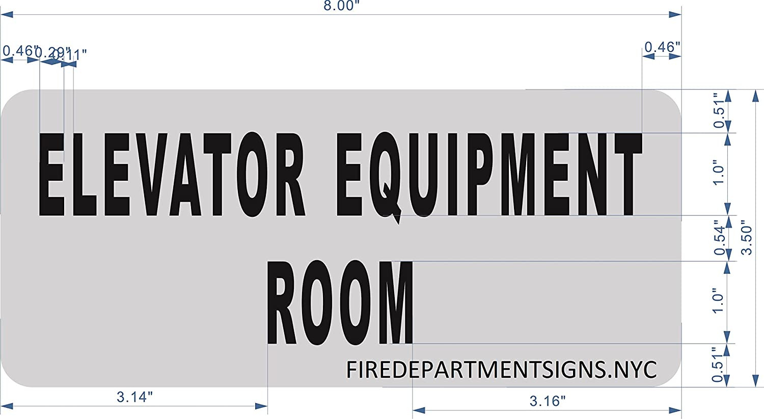 ELEVATOR EQUIPMENT ROOM SIGN-The Mont argent line
