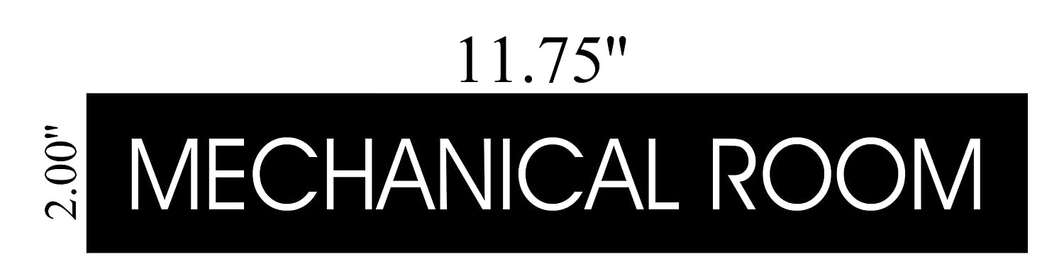 Mechanical Room Sign (Black Aluminum )