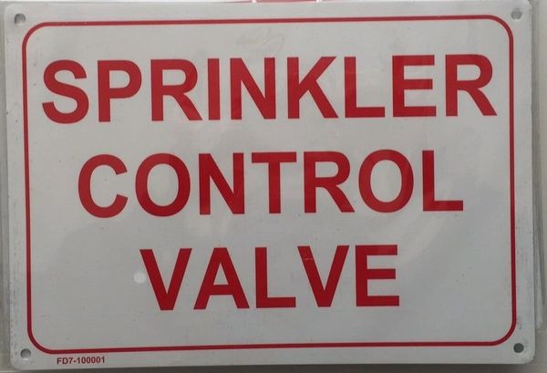 SPRINKLER CONTROL VALVE SIGN (ALUMINUM SIGNS 7X10)
