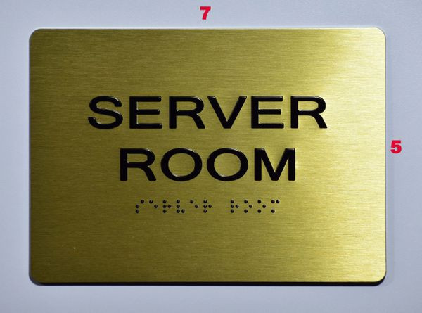 Server Room SIGN Tactile Signs