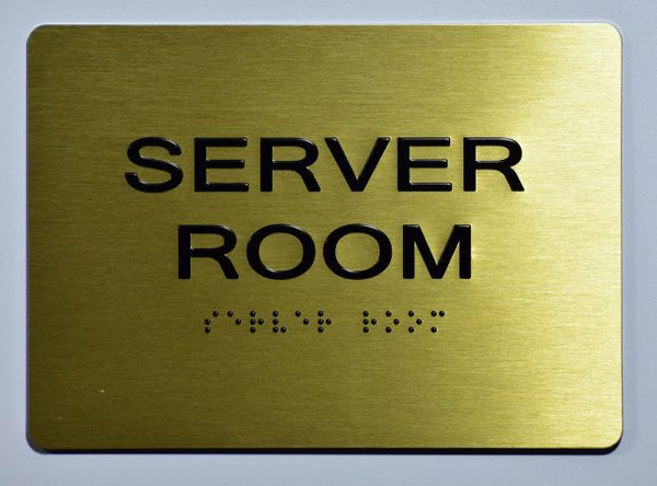 Server Room SIGN Tactile Signs