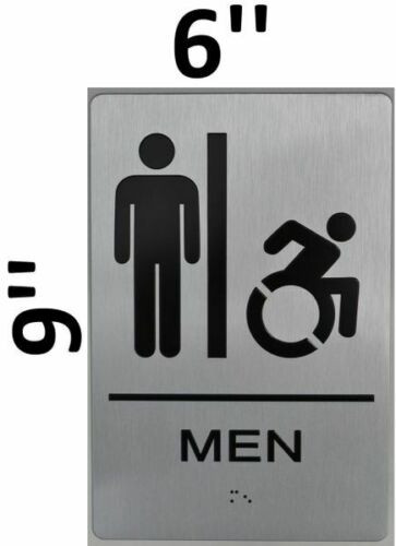 Men's Restroom Sign with Tactile Text and Braille Sign -Tactile Signs ...