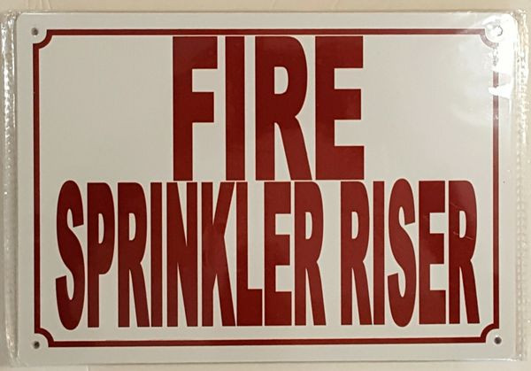 FIRE SPRINKLER RISER SIGN (ALUMINUM SIGNS 7X10)