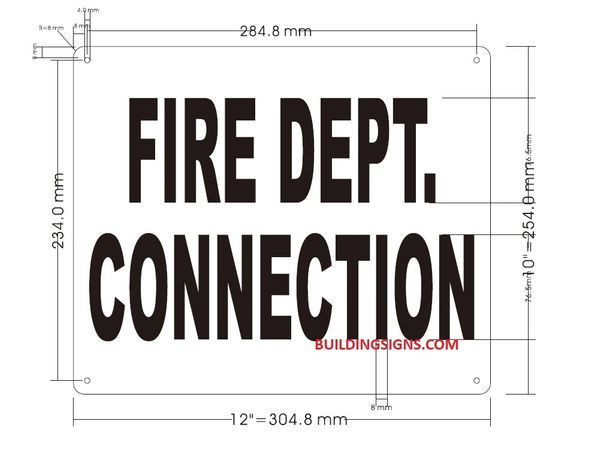 FIRE Department Connection Sign