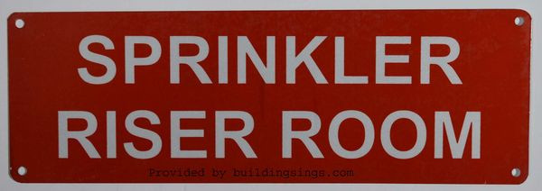SPRINKLER RISER ROOM SIGN