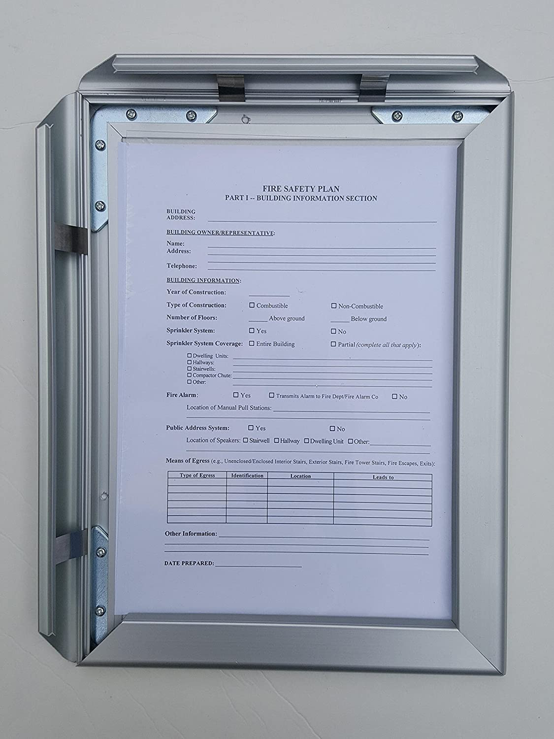 Fire Safety Plan Frame