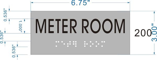 METER ROOM Sign -Tactile Signs