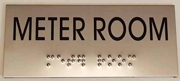 METER ROOM Sign -Tactile Signs
