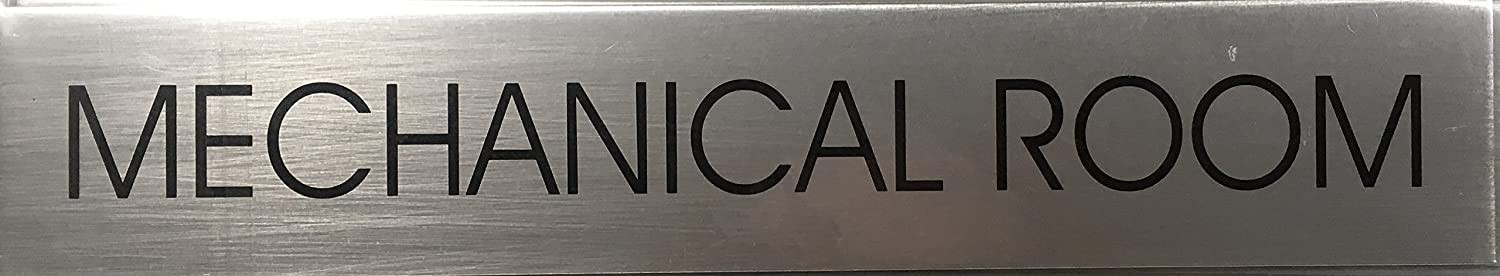 MECHANICAL ROOM SIGN - Delicato line (BRUSHED ALUMINUM)
