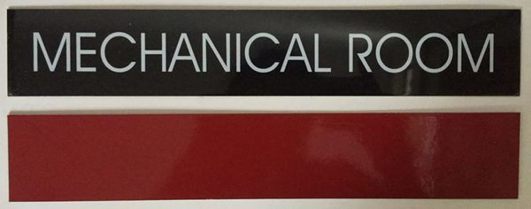 MECHANICAL ROOM SIGN - BLACK