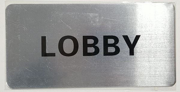 FLOOR NUMBER SIGN - LOBBY SIGN -BRUSHED ALUMINIUM (ALUMINUM SIGNS 4X8 ...