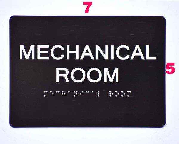 Mechanical Room Sign -Tactile Signs Tactile Signs