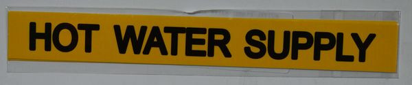 HOT WATER SUPPLY SIGN (STICKER ) (YELLOW)