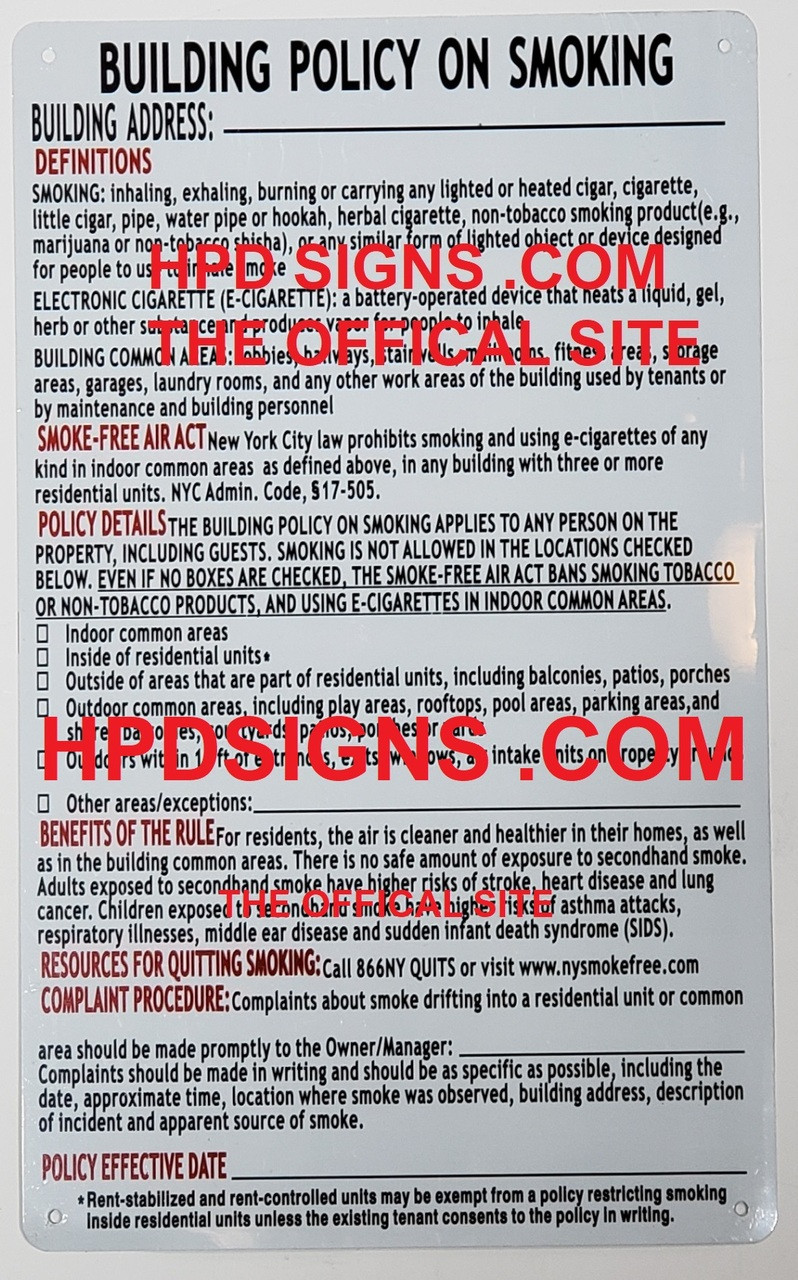 HPD-SIGNS.COM THE OFFICIAL SITE FOR ALL HPD SIGNAGE