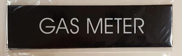 GAS METER SIGN - BLACK