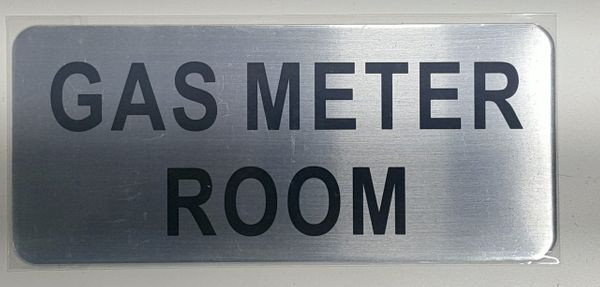 GAS METER ROOM SIGN BRUSHED ALUMINUM - The Mont Argent Line