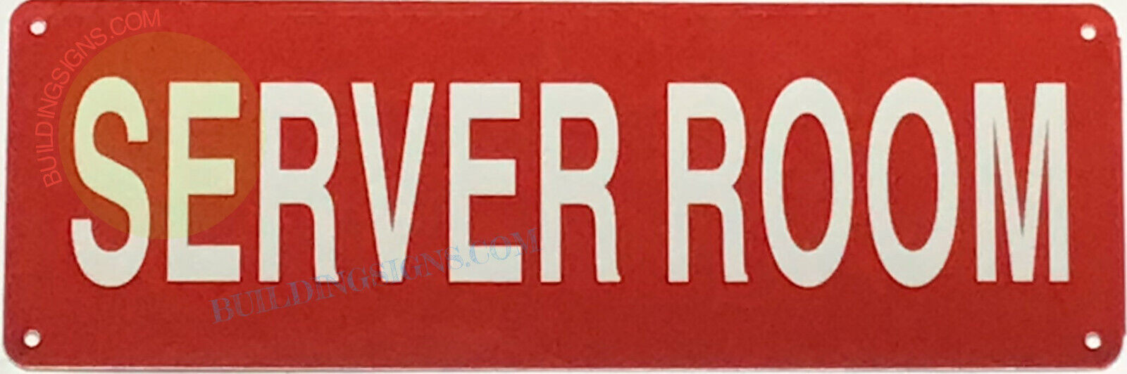 SERVER ROOM SIGN(4x12,RED,ALUMINUM)