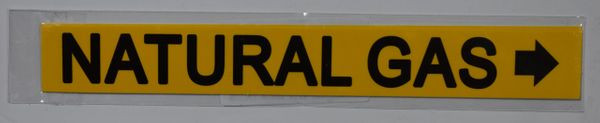 NATURAL GAS SIGN RIGHT ARROW