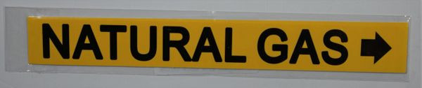 NATURAL GAS SIGN RIGHT ARROW