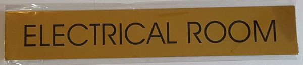 ELECTRICAL ROOM SIGN - GOLD ALUMINUM