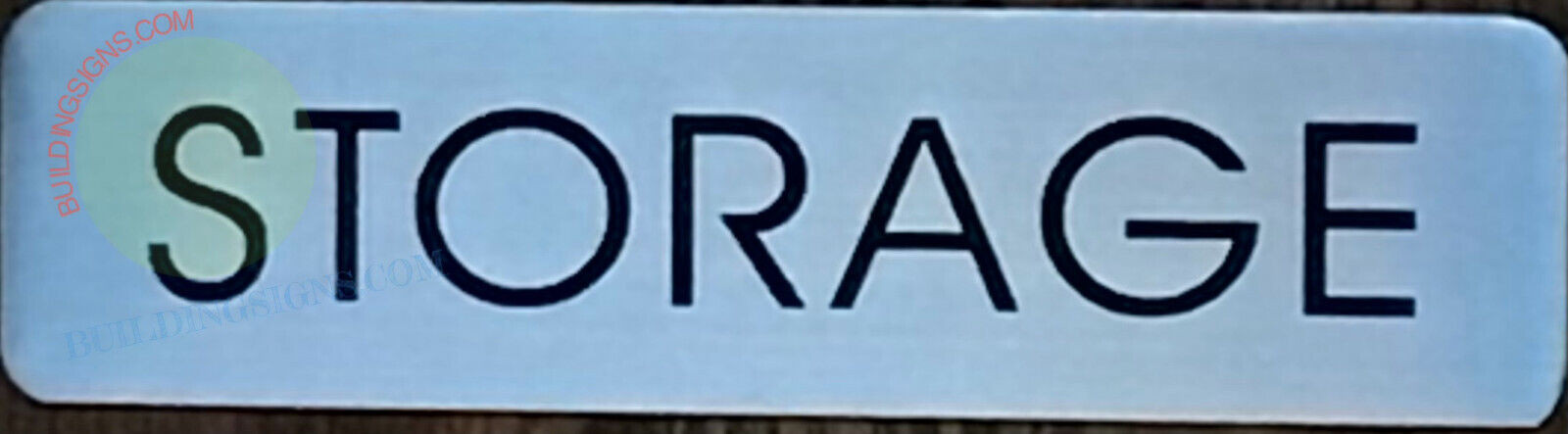 STORAGE SIGN (2x7.75 BRUSH SILVER,ALUMINUM) - HPD-SIGNS.COM