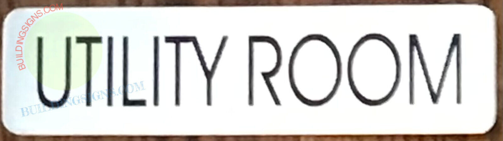 UTILITY ROOM SIGN (2x7.75, SILVER, ALUMINUM)