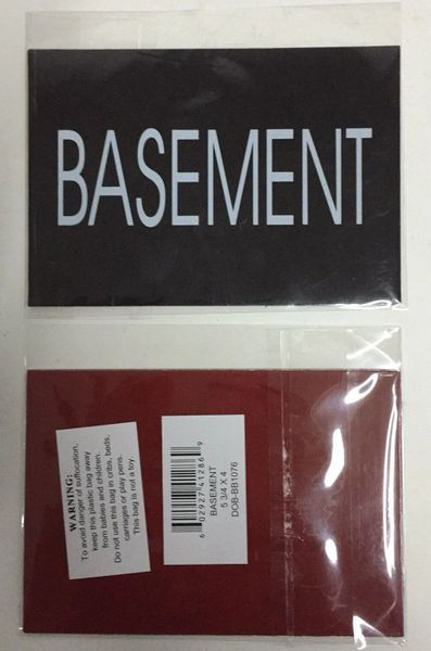 BASEMENT Sign