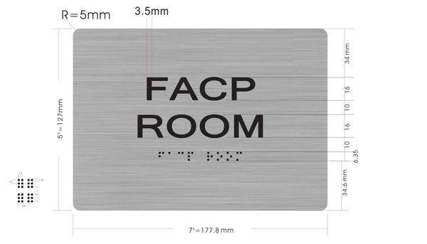 FACP Room ADA-Sign -Tactile Signs The sensation line