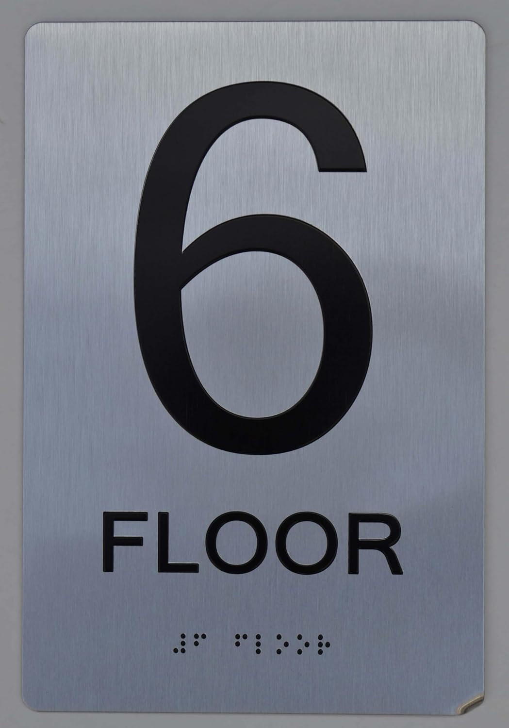 FLOOR NUMBER SIGN Tactile Graphics Grade 2 Braille Text with raised ...