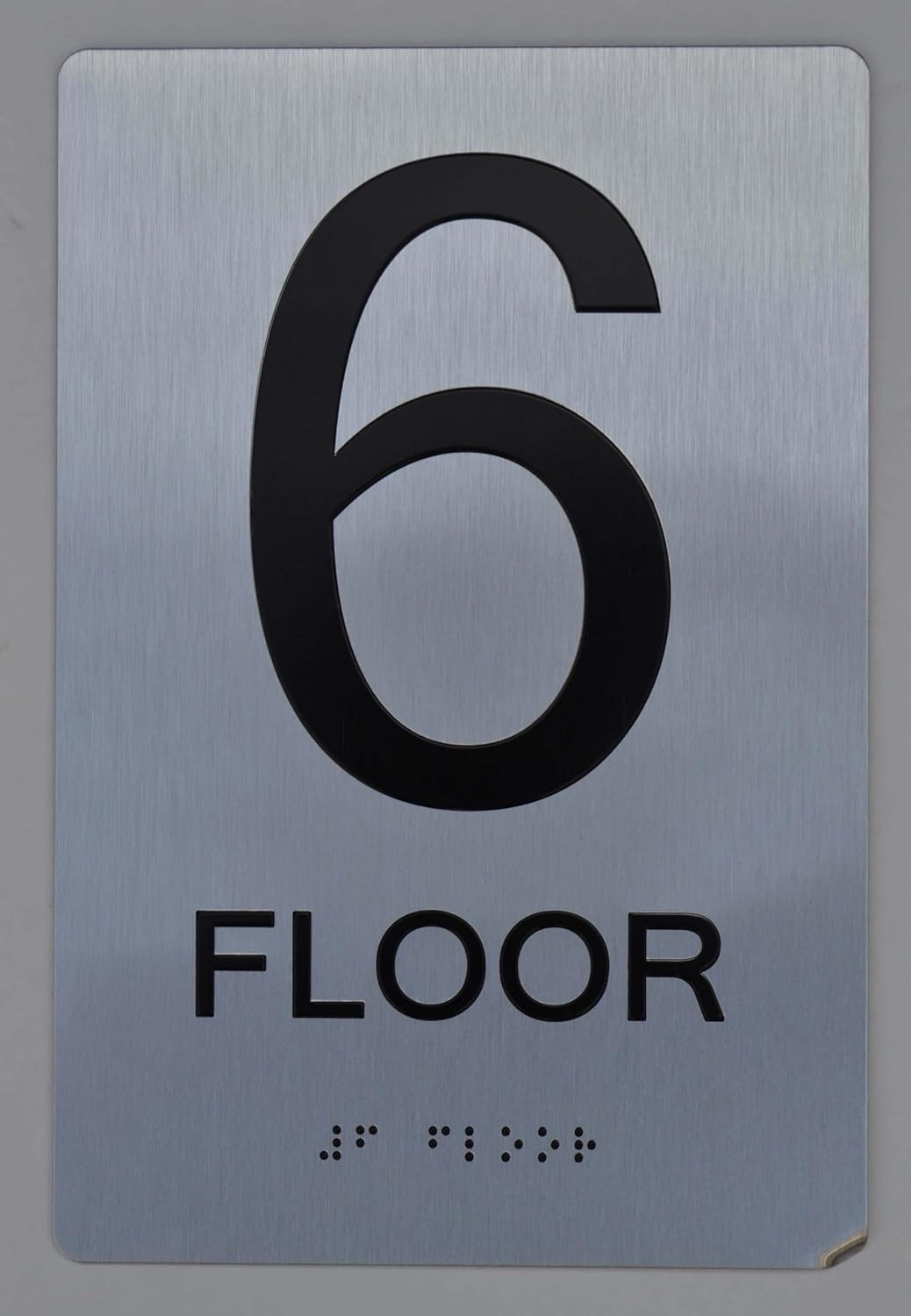 FLOOR NUMBER SIGN Tactile Graphics Grade 2 Braille Text with raised ...