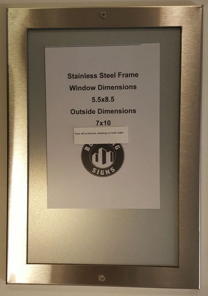 Elevator Notice frame stainless Steel (NOTICE FRAMES )
