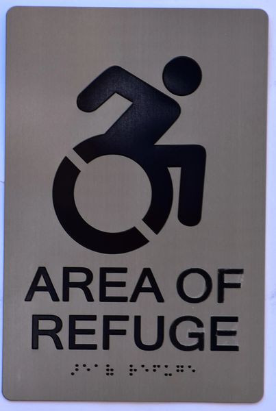 AREA OF REFUGE SIGNTactile Signs