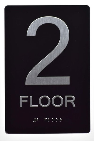 2ND FLOOR SIGN ADA -Tactile Signs