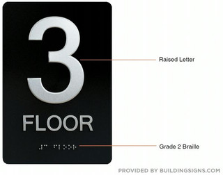 3rd FLOOR SIGN ADA -Tactile Signs