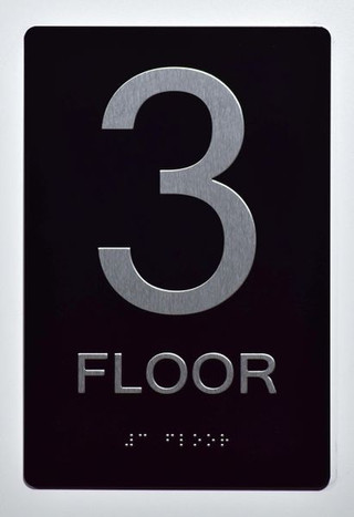 3rd FLOOR SIGN ADA -Tactile Signs