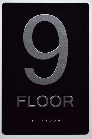 9th FLOOR SIGN ADA -Tactile Signs