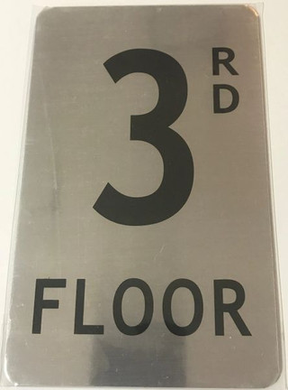 FLOOR NUMBER Sign -RD FLOOR Sign
