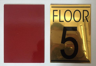 FLOOR NUMBER FIVE (5) Sign