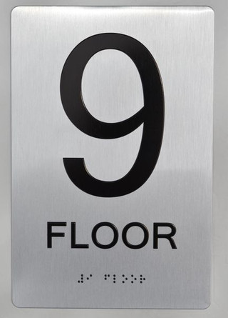 9th FLOOR ADA Sign -Tactile Signs The sensation line