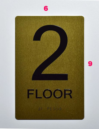 2ND FLOOR SIGN ADA -Tactile Signs