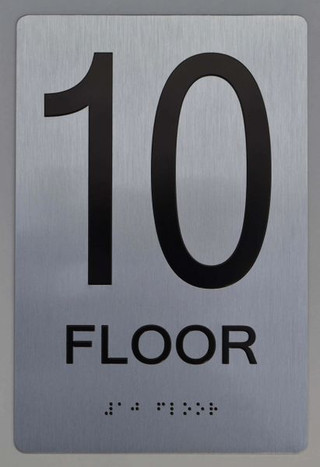 10th FLOOR ADA Sign -Tactile Signs The sensation line