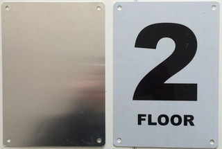 FLOOR NUMBER TWO (2) Sign ALUMINUM (HMC § 27-2049)