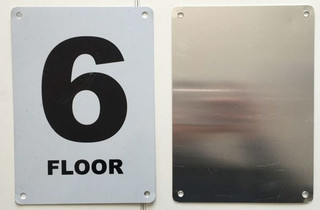 FLOOR NUMBER SIX (6) Sign
