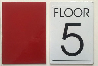 FLOOR NUMBER FIVE (5) Sign