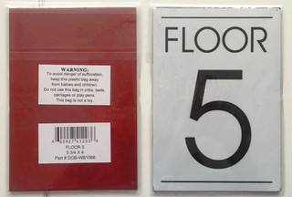 FLOOR NUMBER FIVE (5) Sign