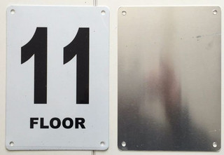 FLOOR NUMBER ELEVEN (11) Sign
