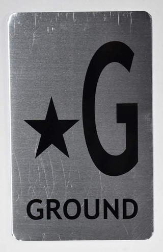 Star Ground Floor Number Sign