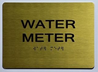 WATER METER Sign -Tactile Signs Tactile Signs